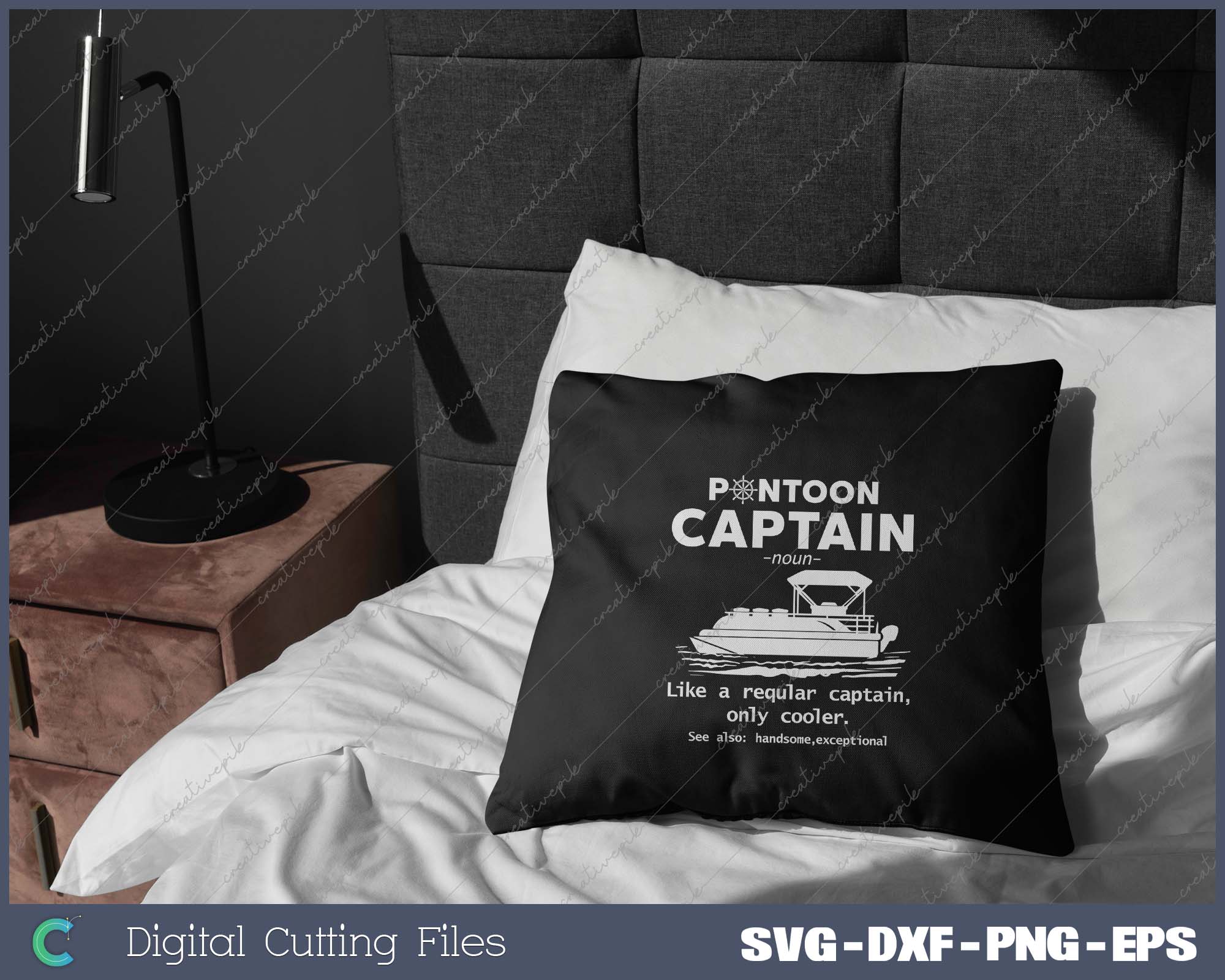 Pontoon Captain Definition Funny Pontoon Boat Boating SVG Cut files ...